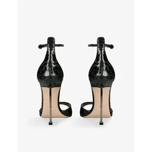 TOM FORD Embossed-leather Heeled Sandals