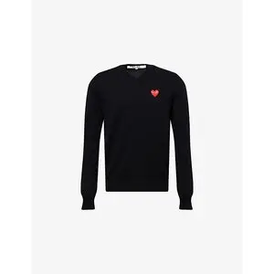 Play Comme Des Garcon Play V-neck Wool Jumper