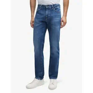 BOSS Regular-fit Straight-leg Mid-rise Stretch-denim Jeans
