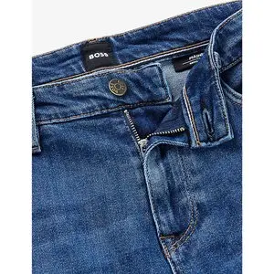 BOSS Regular-fit Straight-leg Mid-rise Stretch-denim Jeans