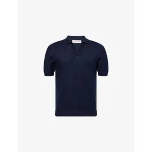 Orlebar Brown Horton Short-sleeve Knitted Polo Top