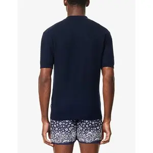 Orlebar Brown Horton Short-sleeve Knitted Polo Top