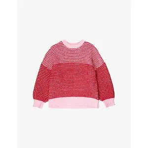 RO&ZO Knitted Wool-blend Jumper With Contrast Stitching