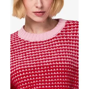 RO&ZO Knitted Wool-blend Jumper With Contrast Stitching