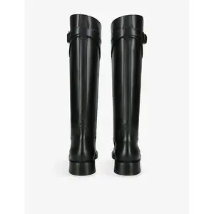 Valentino Garavani Vlogo Leather Knee-high Boots - Black