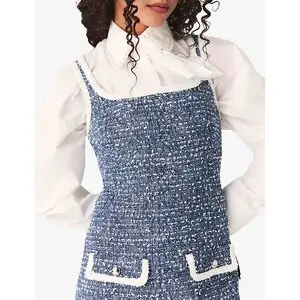 Maje Square-neck Tweed Mini Dress