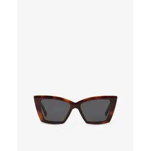 Saint Laurent SL657 Cat-Eye Sunglasses Brown