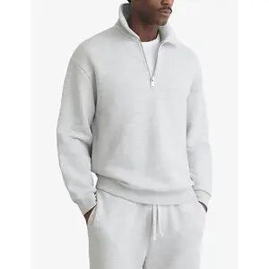 REISS Half-zip Cotton-blend Sweatshirt