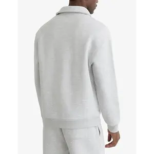 REISS Half-zip Cotton-blend Sweatshirt