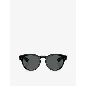 Oliver Spencer Round Frame Acetate Sunglasses - Black