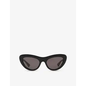 Bottega Veneta Bv1282s Cat Eye-frame Sunglasses - Black