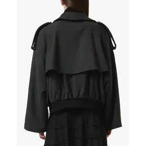 LEEM Double-breasted Woven Bomber Jacket