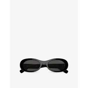 Miu Miu Oval-frame Acetate Sunglasses - Black