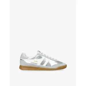 Gola Firefly Metallic Woven And Suede Trainers - Silver