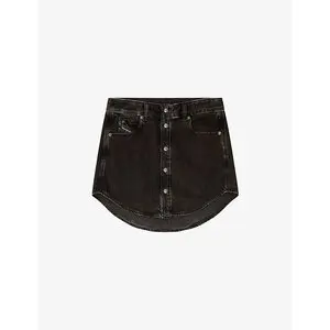 DIESEL® Button-front Denim Mini Skirt - 02