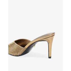 Carvela Silvia Embellished Heeled Woven Mules