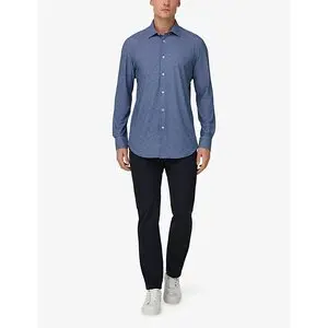 Boggi Milano Slim-fit Stretch-twill Shirt - Medium Blue