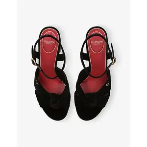 Valentino Garavani Crasher 125 Velvet Platform Sandals