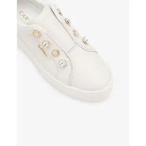 Carvela Connected Laceless Leather Low-top Trainers