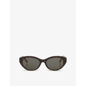 Saint Laurent Cat Eye-frame Acetate Sunglasses - Brown