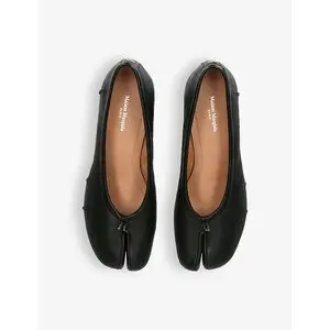 MAISON MARGIELA Tabi Ballerina Leather Heeled Shoes - Black