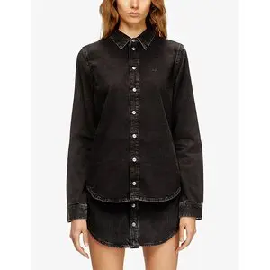 DIESEL® Logo-embroidered Denim Shirt