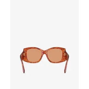 Dolce & Gabbana Butterfly-frame Acetate Sunglasses - Brown