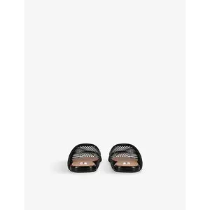 Alaïa Net Leather Mules - Black