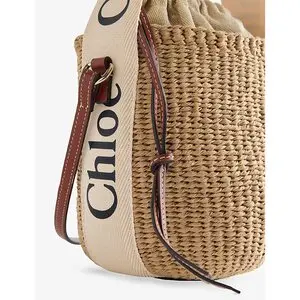 Chloé Woody Small Raffia Basket Bag