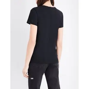 Rag & Bone V-neck Cotton-jersey T-shirt - Black