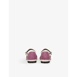 FLABELUS Ariadna Linen Mary Jane Flats - Pink Comb