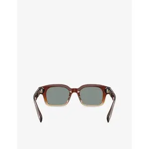 Brunello Cucinelli Rectangle-frame Sunglasses - Red