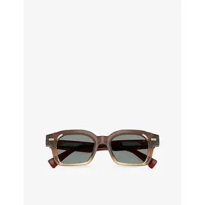Brunello Cucinelli Rectangle-frame Sunglasses - Red
