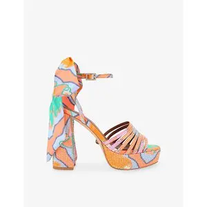 Kurt Geiger Pierra Satin Platform Sandals - Mult/other