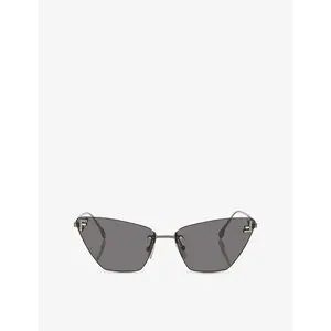 Fendi First Cat-eye Metal Sunglasses - Silver