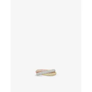 Cartier Trinity 18ct White, Rose, Yellow-gold And Diamond Ring - Multicolour
