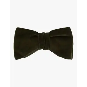 REISS Double-layered Velvet Bow Tie - Emerald