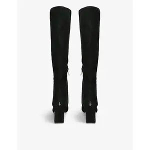 Sam Edelman Sylvia Knee-high Suede Heeled Boots - Black