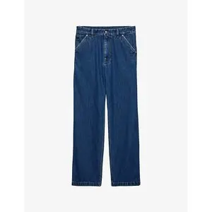 Prada Triangle-logo Light Denim Cargo Jeans