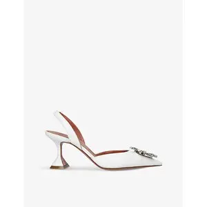 Amina Muaddi Begum Sling 70 Satin Heels