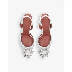Amina Muaddi Begum Sling 70 Satin Heels