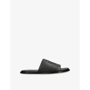 Loewe Flex Anagram Leather Sliders - Black