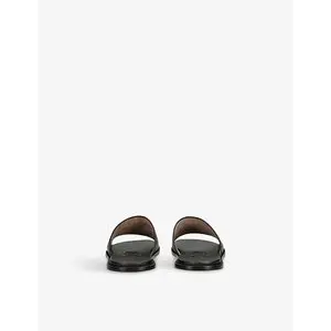Loewe Flex Anagram Leather Sliders - Black