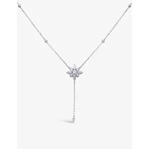 CARAT* LONDON Camelia Flower-shaped Pendant Necklace - Silver