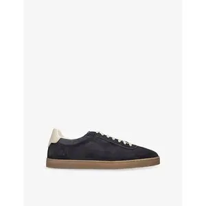 Brunello Cucinelli Foiled-logo Suede Low-top Trainers