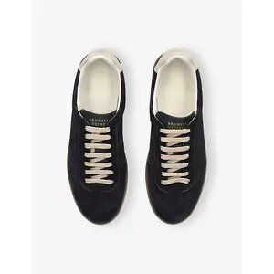 Brunello Cucinelli Foiled-logo Suede Low-top Trainers