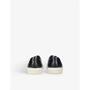 LOAKE Sprint Contrast-stitch Leather Low-top Trainers - Navy