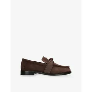 Bottega Veneta Astaire Knot Suede Loafers