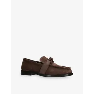 Bottega Veneta Astaire Knot Suede Loafers