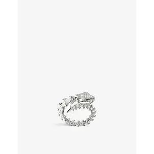 SHAUN LEANE Serpent Trace Sterling And Diamond Wrap Ring - Silver